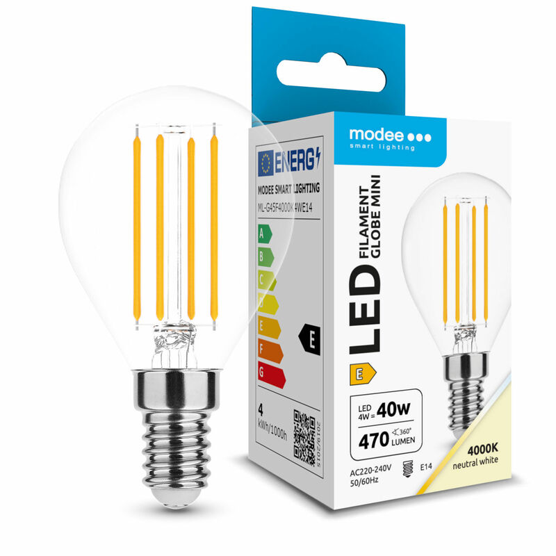 Modee LED žiarovka Filament Globe Mini G45 4W E14 4000K - LED žiarovky ...